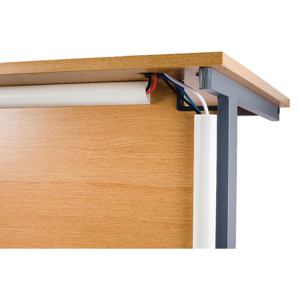 D-LINE DESK TRUNKING 1.5M WHT 2D155025W | GTS Direct